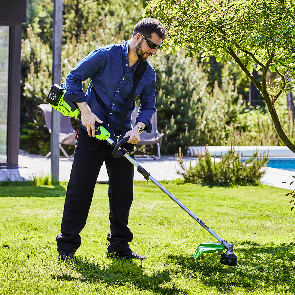 Greenworks cordless mower and strimmer store