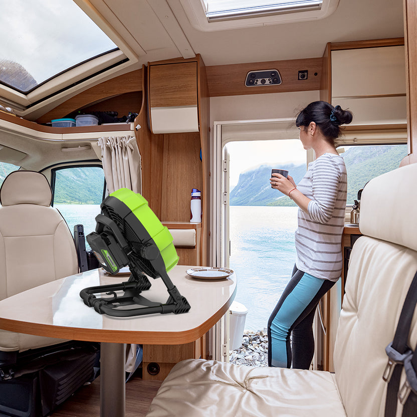 24V Jobsite Fan with cordless or battery option - Greenworks